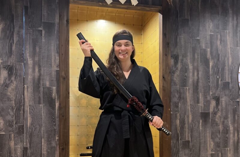Taking a Ninja Class at Ninja Dojo and Store in Kyoto, Japan